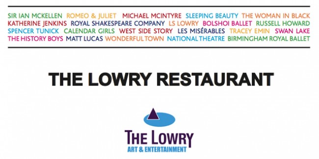 The Lowry Restaurant - The Best Pre-Theatre Dining I’d Never Heard Of ...